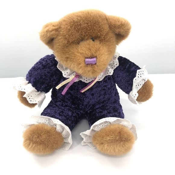 Unbranded | Toys | Victorian Teddy Bear Brown Plush Stuffed Purple Body ...